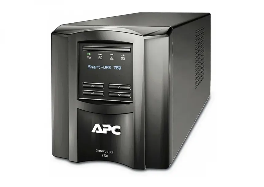 APC Smart-UPS 750VA, Line Interactive, Sine Wave, Tower, 750VA/500W, 230V, AVR, 6x IEC C13, Battery Pack 7Ah (RBC48), SmartConnect Port + SmartSlot, Interface Ports USB and Serial (RJ45), LCD