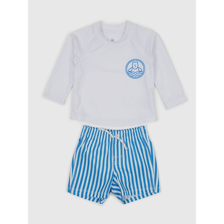 White-and-blue boys' two-piece swimsuit GAP