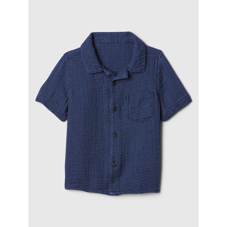 Dark blue muslin shirt for boys GAP