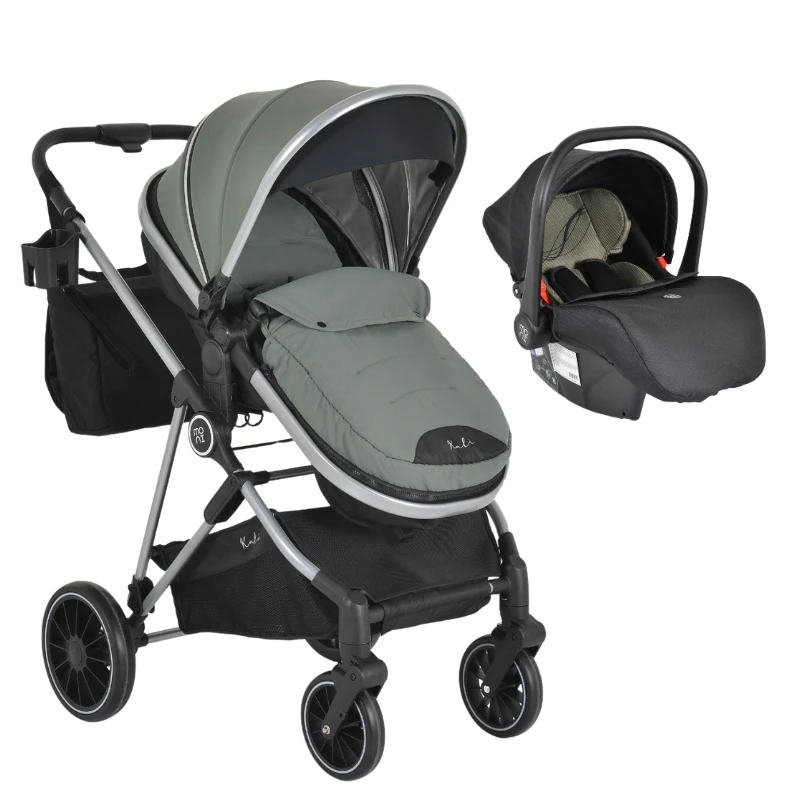 Cangaroo Kali kolica za bebe 3u1 Green, 0m+