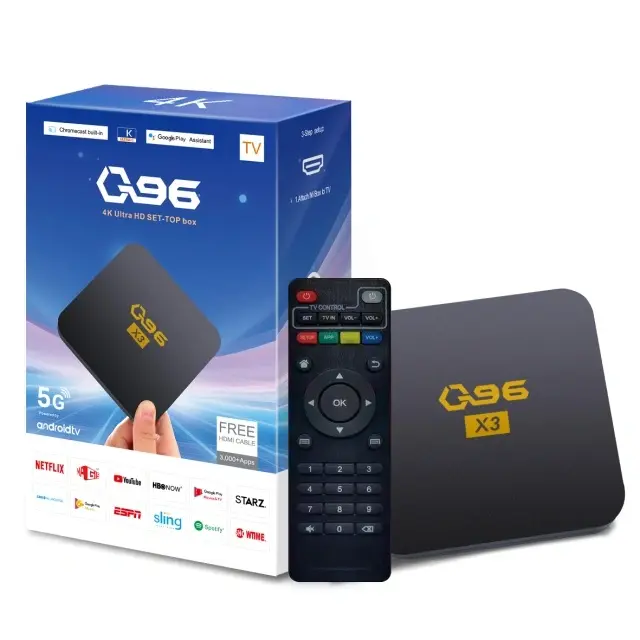 Q96 X3 TV Box Android, Crni