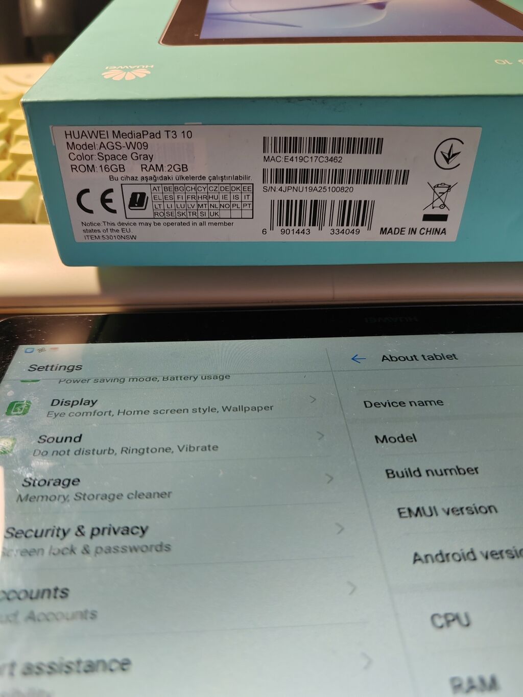 Huawei MediaPad T3 veličine 10 inca, od 2gb/16gb, procesor quad core