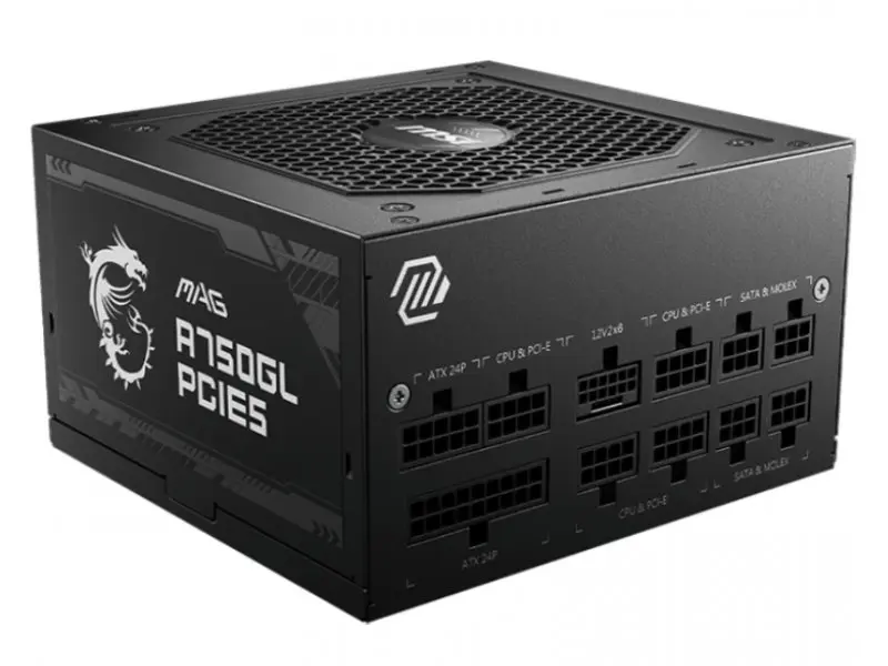 MSI MAG A750GL PCIE5 Napajanje, 750W, ATX, Crno