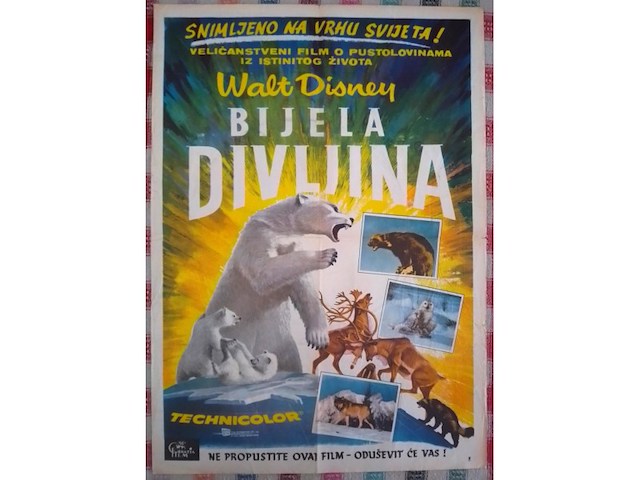 plakat BELA DIVLJINA (Walt Disney)