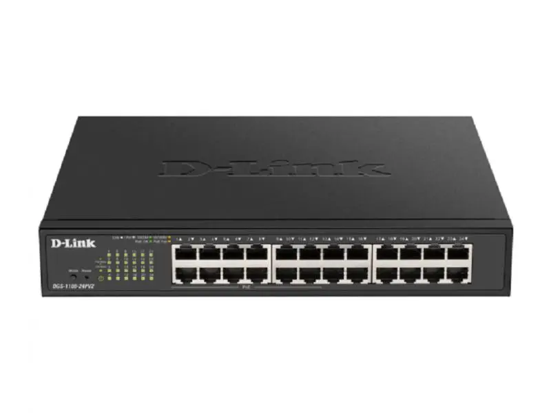 D LINK DGS-1100-24PV2 LAN Svič 24port/12PoE, Crni