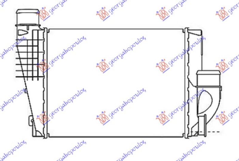 HLADNJAK INTERKULERA 1.6/2.0 HDI-BlueHDI DIZEL (300x250x50) (VALEO)