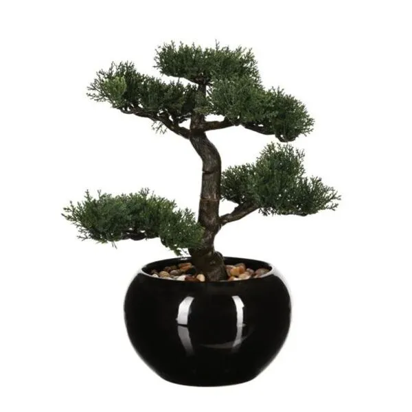 Bonsai u saksiji 35x32x34cm keramika/polistrin/šljunak crna (116179)