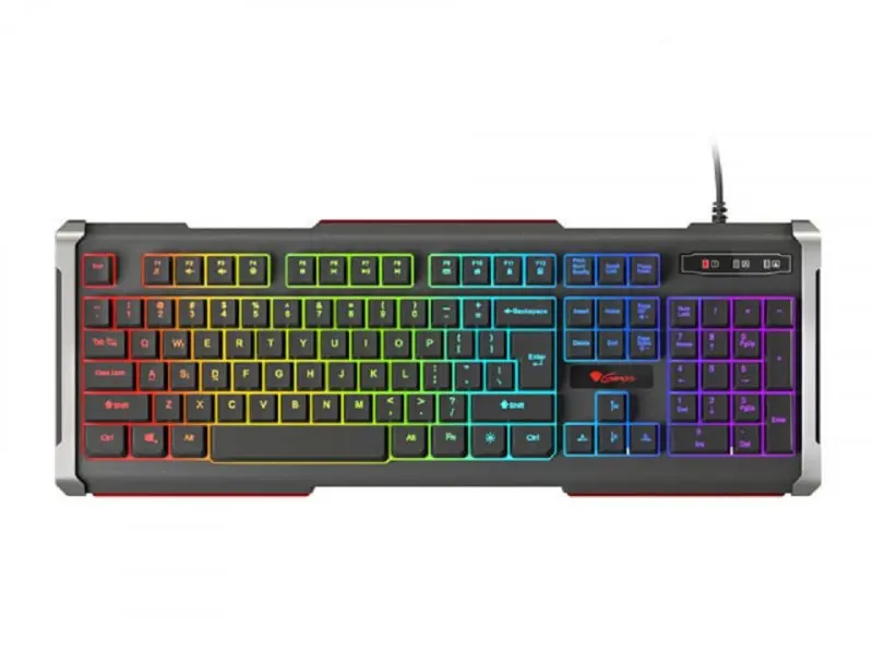 NATEC GENESIS RHOD 400 RGB Gaming tastatura, Standardna, USB, Crna