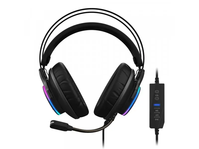 GIGABYTE Aorus H1 Gaming slušalice, Sa mikrofonom, USB-A, Crne