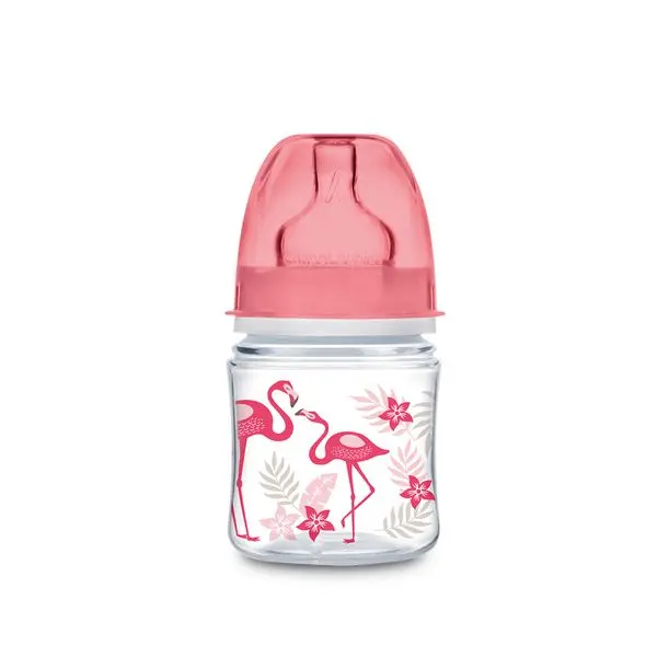 CANPOL BABIES Flašica za bebe Wide Neck Easy Start pp Jungle 32/226 120 ml koralna