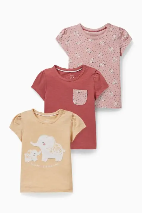 C&A Majice za bebe, 3 komada, Multicolor