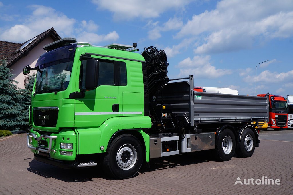 MAN TGS 26.360 WYWROTKA 3S + ŻURAW DŹWIG HIAB XS 211 E-6 PILOT kiper