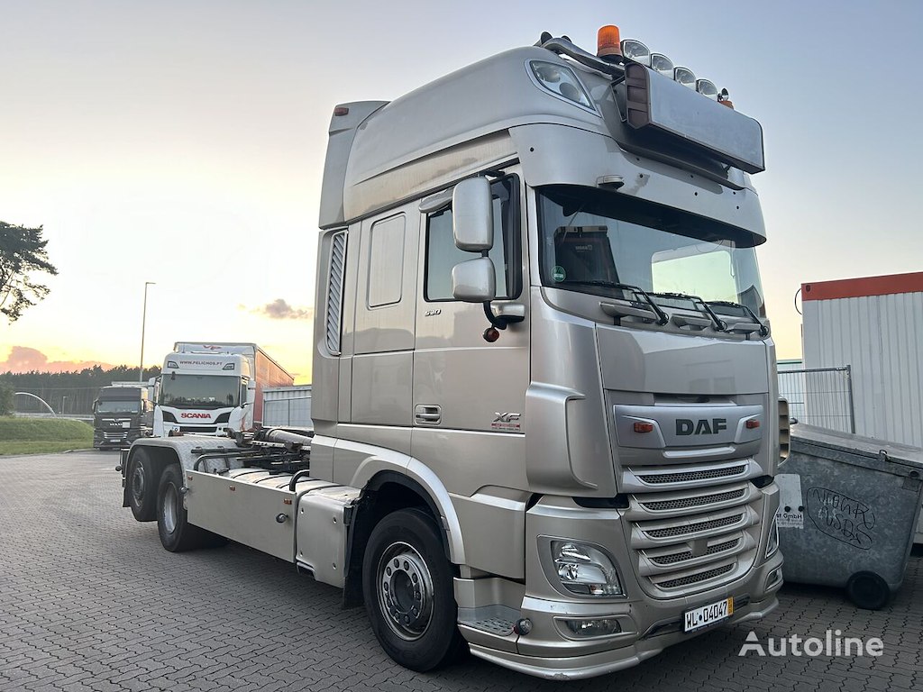 DAF XF 530 HOOK MEILLER 6X2 from Germany RETARDER lift and steering kamion rol kiper