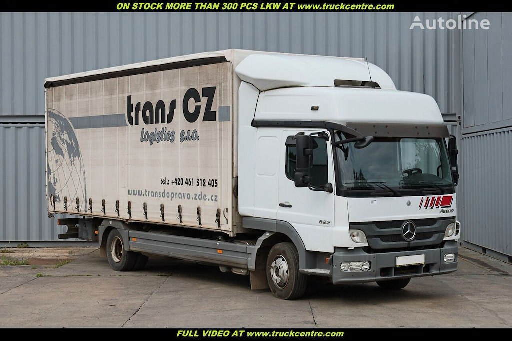 Mercedes-Benz ATEGO 822 8T, EURO 5, 16 PALLETS, AFTER SERVICE kamion sa klizna zavesa cerada