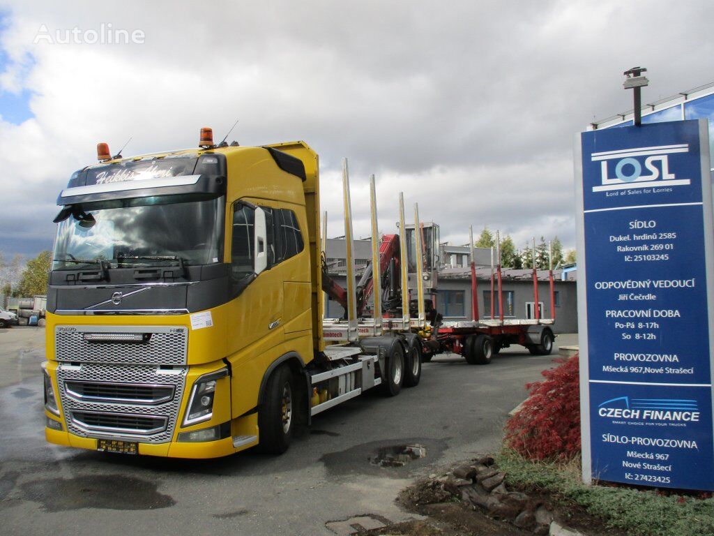 Volvo FH 16 750 kamion za prevoz drva + šumarska prikolica