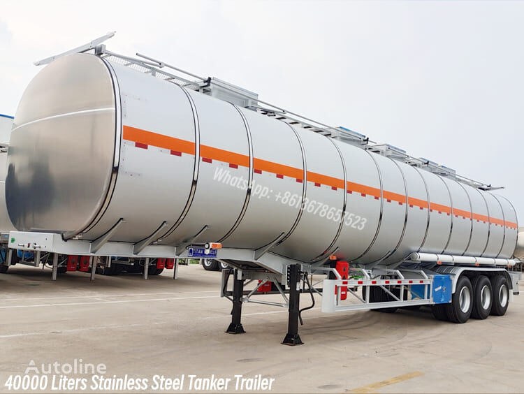 Nova Tri Axle 40000 Liters Stainless Steel Tanker Trailer for Sale in poluprikolica autocisterna