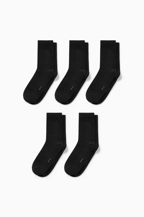 C&A Ženske čarape, 5 komada, Crne