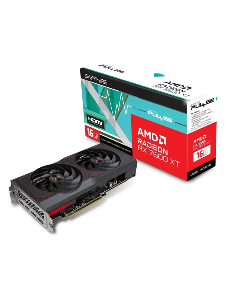 Grafička karta AMD Sapphire Pulse RX 7600 XT GAMING OC 16GB GDDR6