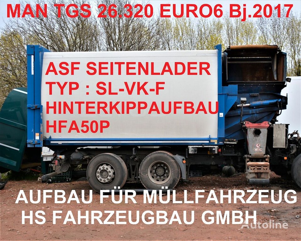 HS Fahrzeugbau GmbH ASF SEITENLADER SL-VK-F karoserija za prevoz smeća