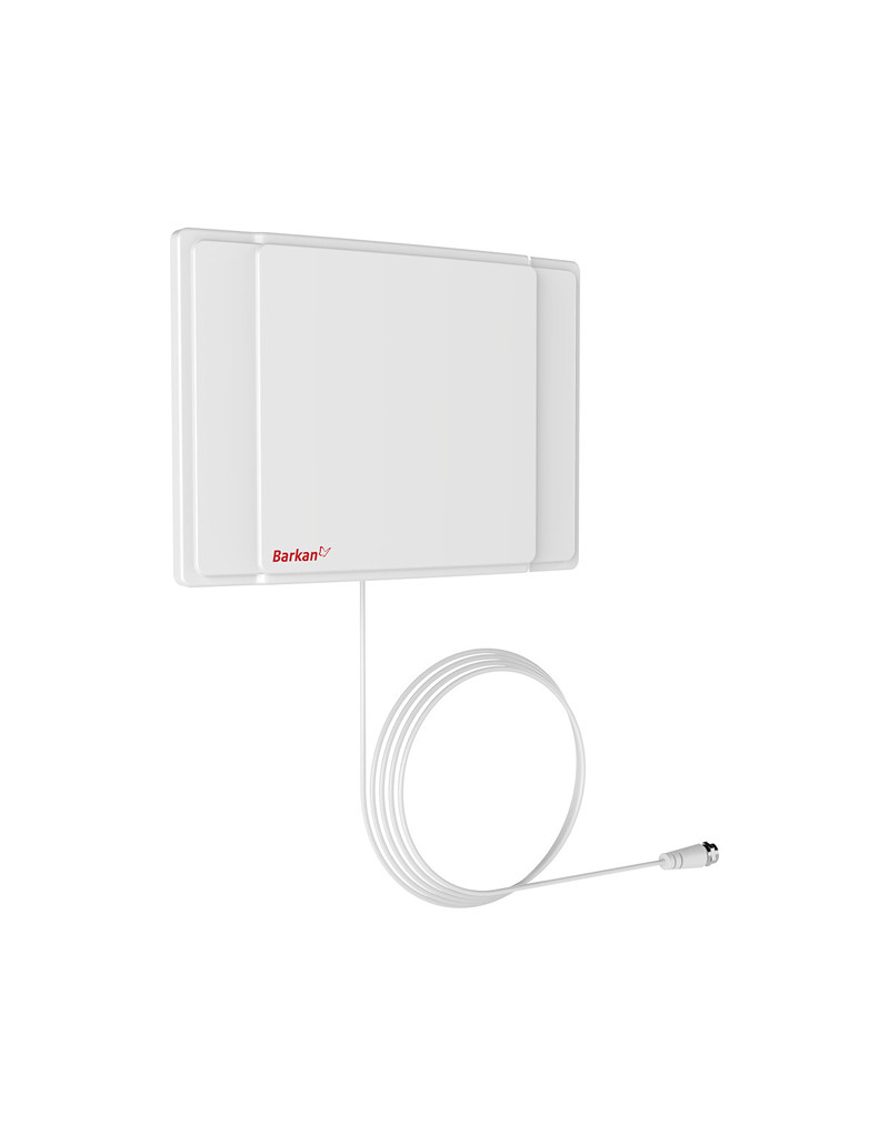 BARKAN AF40P.W Indoor HDTV Flat TV Antenna 65 km