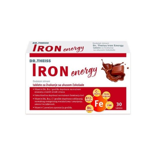 Dr. Theiss Iron Energy Čoko 30 tableta za žvakanje