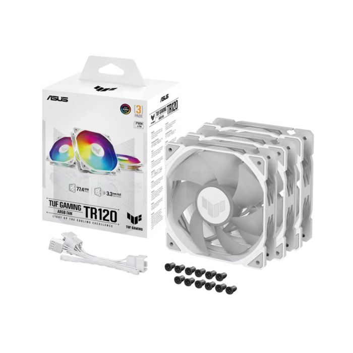 Ventilator ASUS TUF Gaming TR120 ARGB White 3 in 1