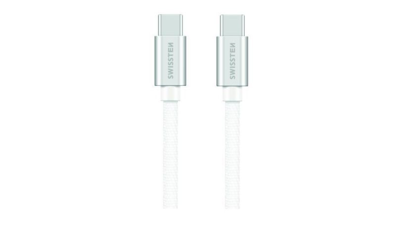 SWISSTEN USB Data Cable type C na type C Textile 1.2m (Siva)