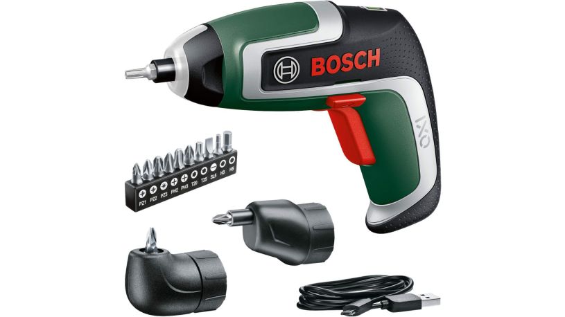 Bosch AKUMULATORSKI ODVRTAČ IXO 7 sa 2 nastavka + 10-delni set bitova (06039E0021)