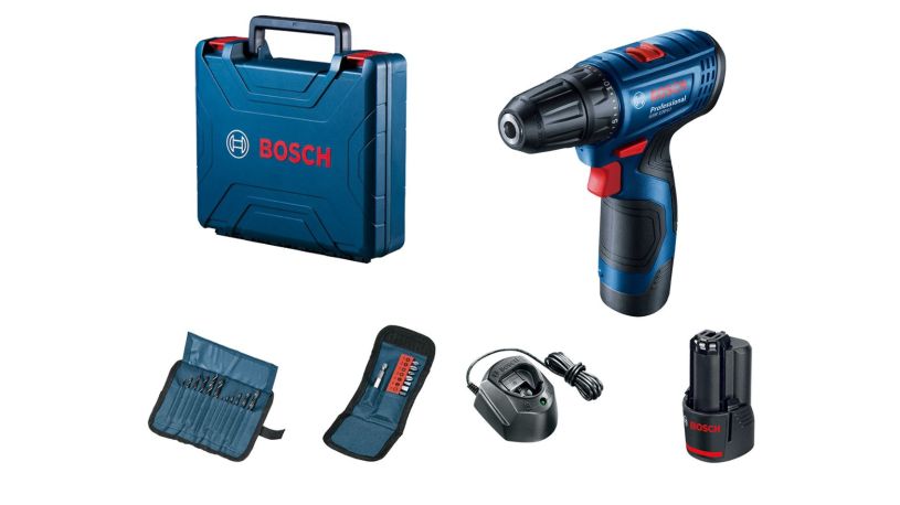 Bosch AKUMULATORSKA BUŠILICA - ODVRTAČ + 23-DELNI SET BITOVA ZA BUŠENJE I UVRTANJE SA DRŽAČEM U KOFERU GSR 120-Li; 2x2,0Ah (06019G8002)