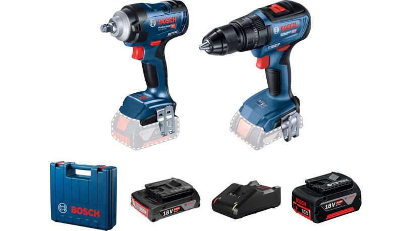 Bosch SET AKUMULATORSKIH ALATA GDS 18V-400 + GSB 18V-50 + 1x2,0 Ah + 1x5,0 Ah + kofer (06019K0003)