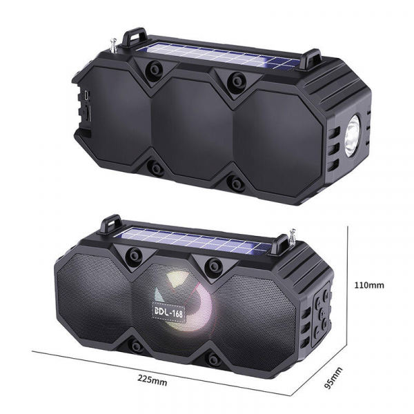 Bluetooth solarni zvucnik BDL-168 plavii