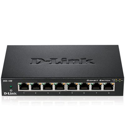 D-Link 8-port Gigabit 10/100/1000Mbps Desktop Switch, Metal Housing