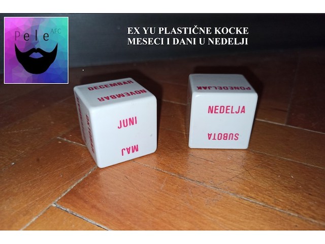 EX YU plasticne kocke - meseci i dani u nedelji