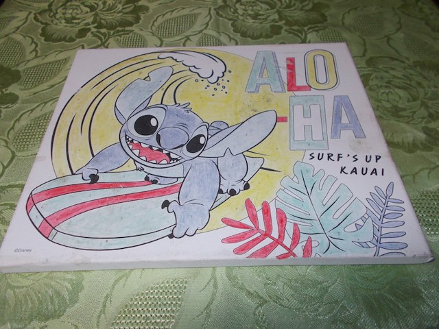 Disney Stitch - Alo Ha - slika dimenzija 30x25 cm