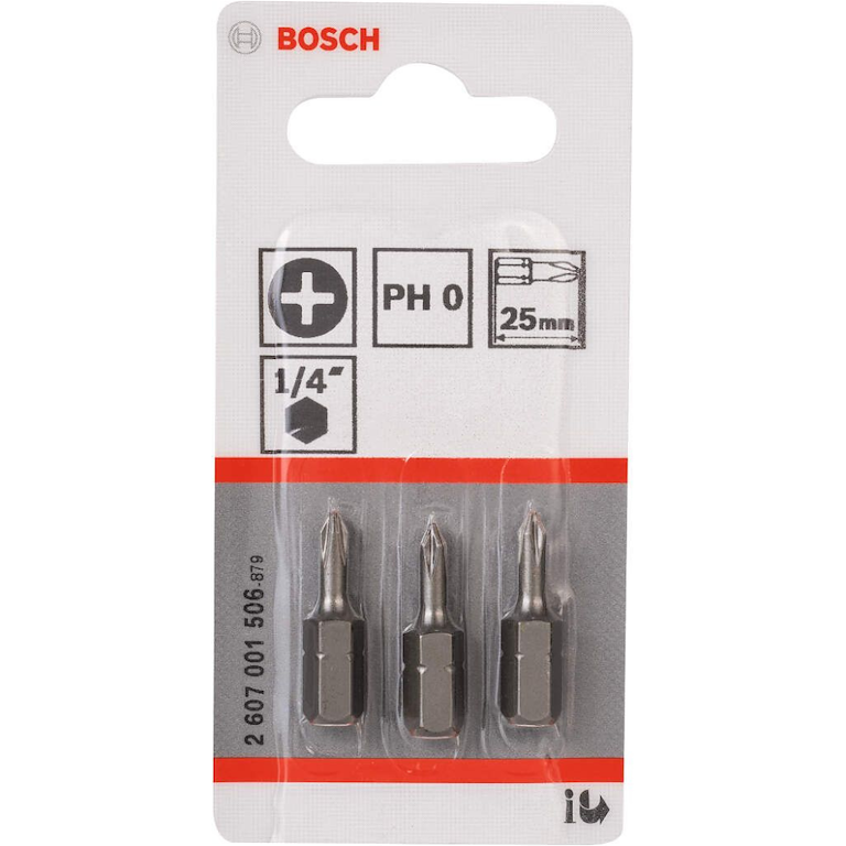 Bosch – Bit odvrtača ekstra-tvrdi PH 0, 25 mm, 3 kom. – 2607001506