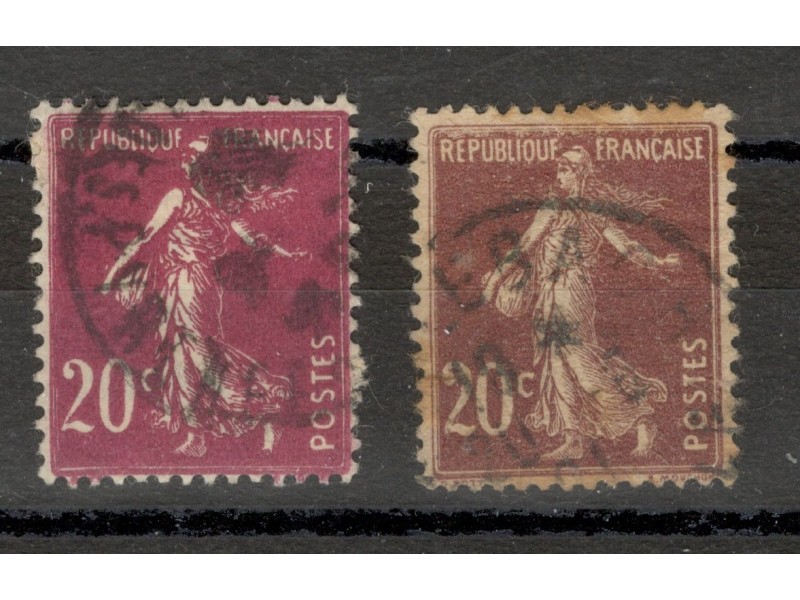 FRANCUSKA -ZIGOSANE 2 MARKE, x + y - 1907/1916 (1084)