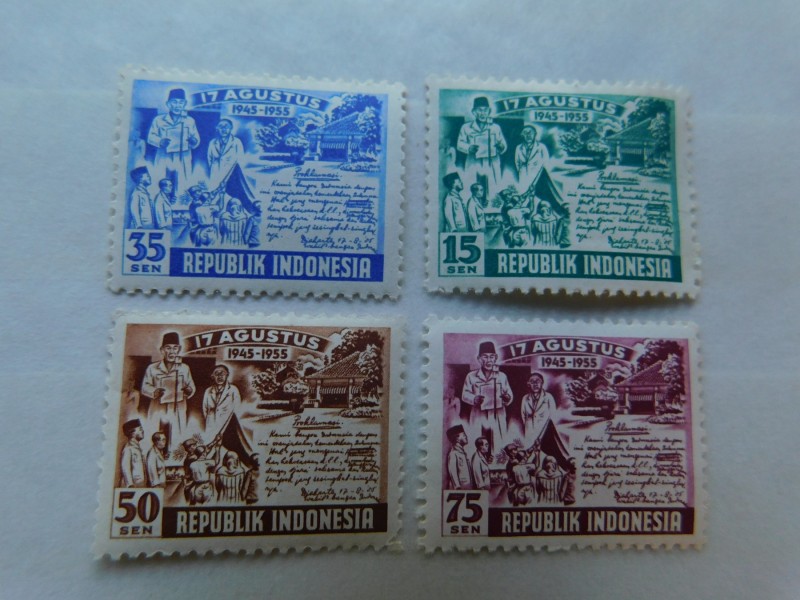 REPUBLIK INDONESIA 1955 KOMPLET ČISTA SERIJA