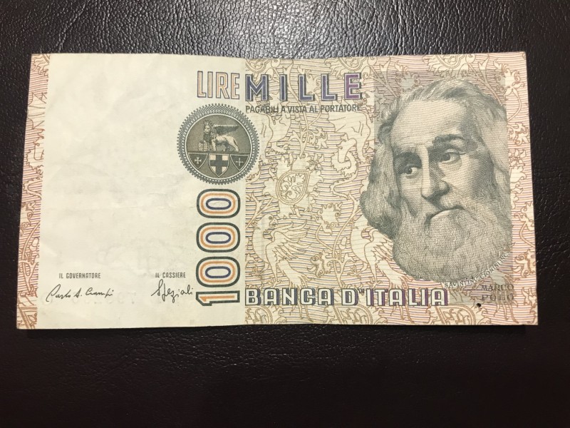 ITALIJA 1000 LIRA.-MARCO POLO.