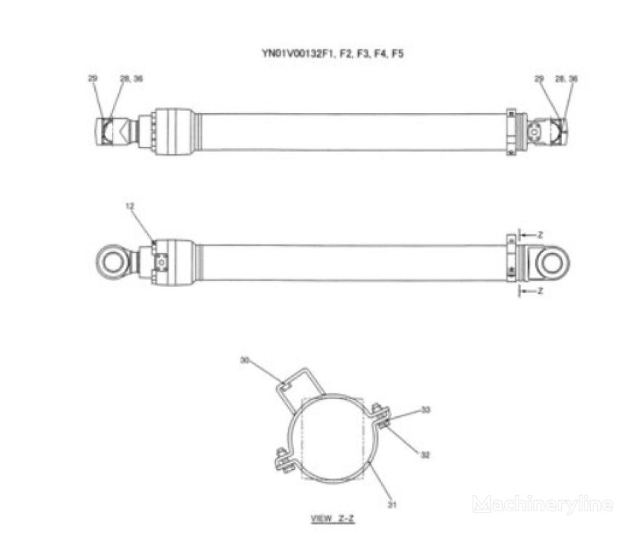 New Holland YN01V00132F5 YN01V00132F5 hidraulični cilindar za E215BJ E235SRLC bagera