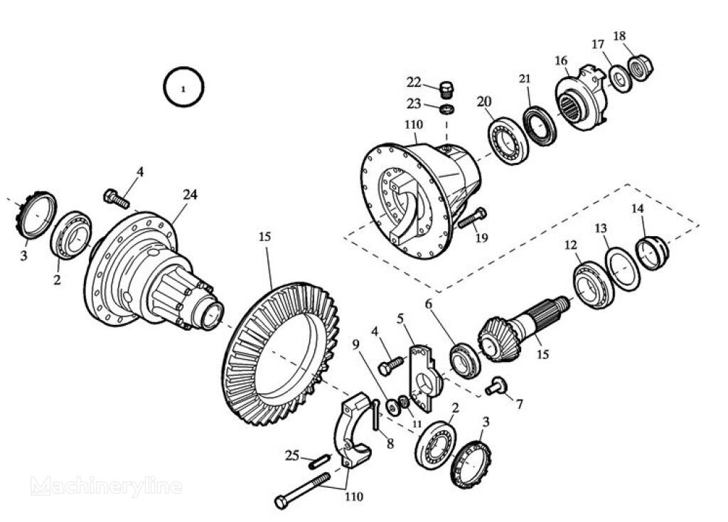 Case 87738484 87738484 diferencijal za New Holland F106.6 F106.6A F106.7 F106.7A F106.8 F106.8A grejdera