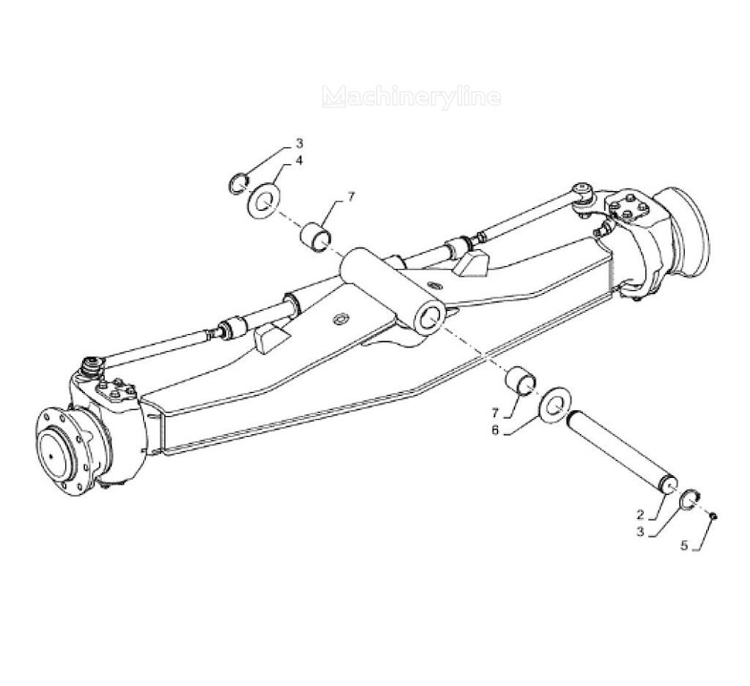 Case 84569259 osovina za Case 570ST 570T bagera-utovarivača
