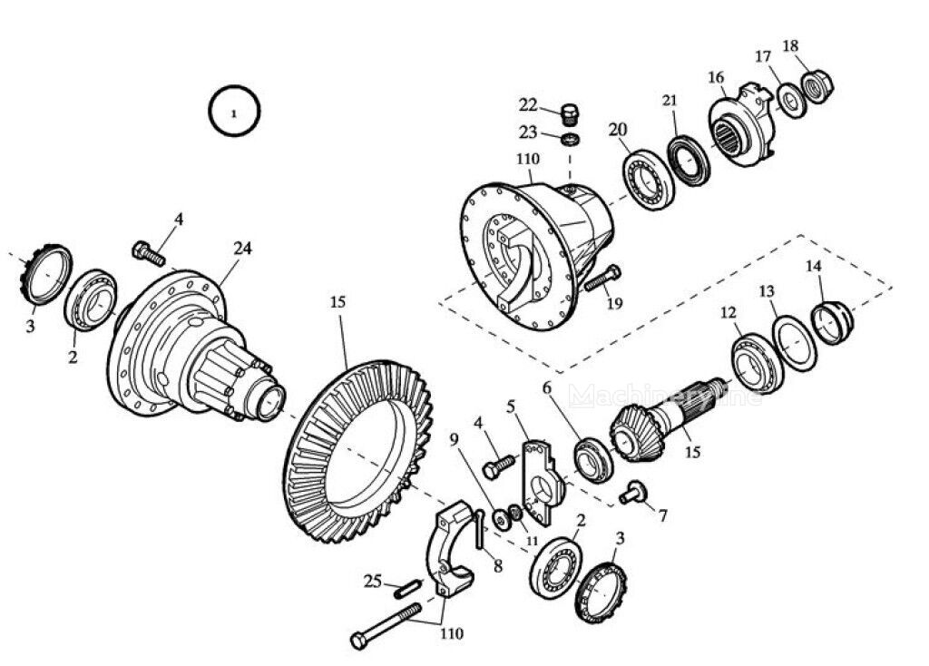 Case 87738484 87738484 diferencijal za Case 836C 836D grejdera