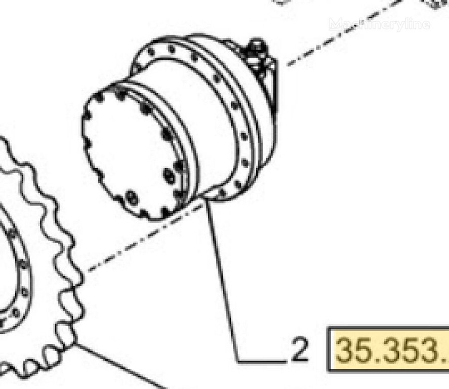 New Holland YT15V00019F2 YT15V00019F2 krajnji pogon za 75SRACERA građevinske mašine