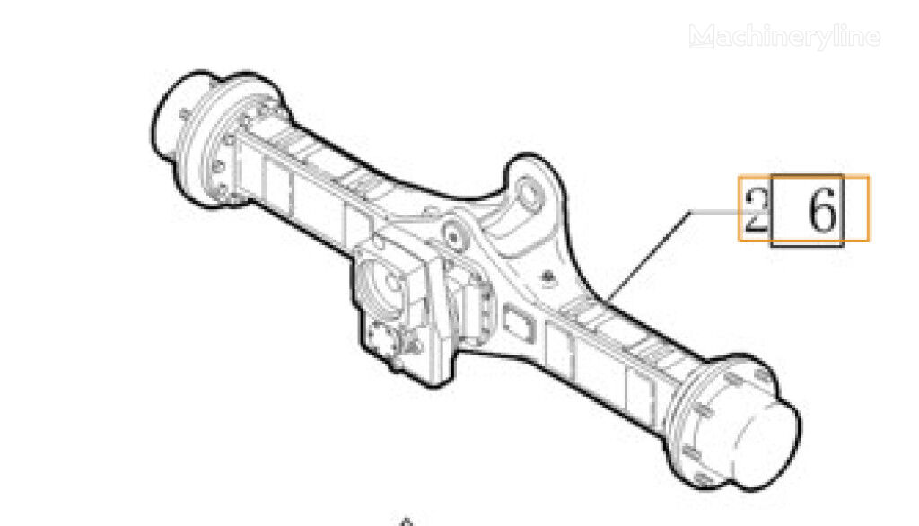 Case 4552451 osovina za 121D 121E 221D 221E 321D 321E prednjeg utovarivača