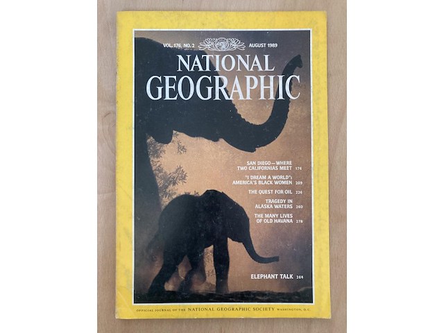 National Geographic, avgust 1989, englesko izdanje