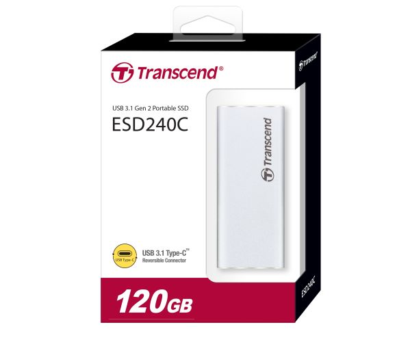 Transcend - 120GB, External SSD, USB 3.1 Gen 2, Type C