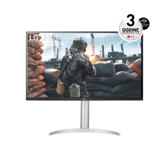 LG - Monitor LG 32UP55NP-W 31.5"/VA/3840x2160/60Hz/4ms GtG/HDMIx2,DP,USB/freesync/visina/VESA/srebrna