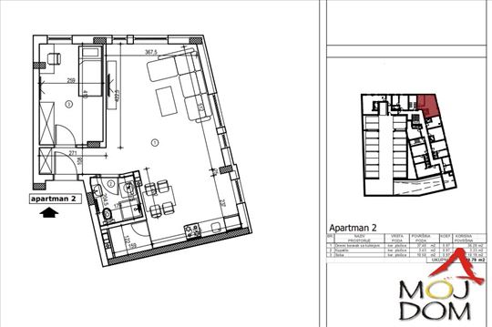 Petrovaradin, Petrovaradin, Stan, 1.5, 50m2