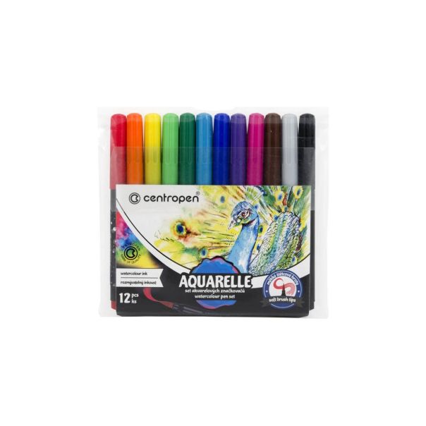 CENTROPEN Flomasteri ua akvarel Aquarelle 12 komada 8683/12