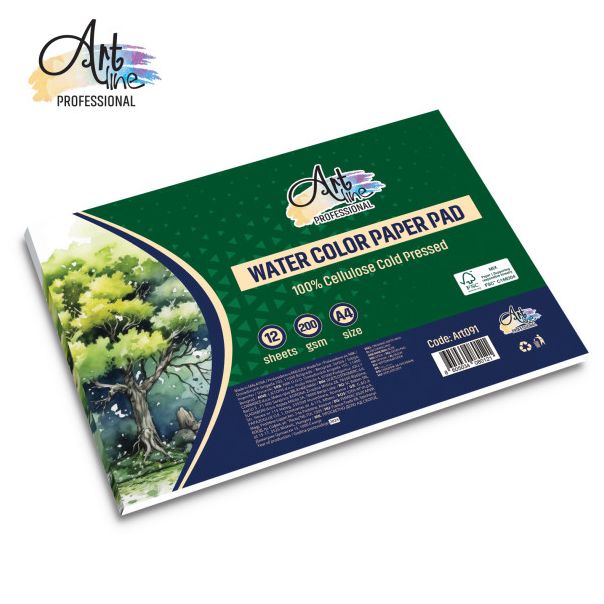 ARTLINE Blok za akvarel A4 12L 200gsm Landscape